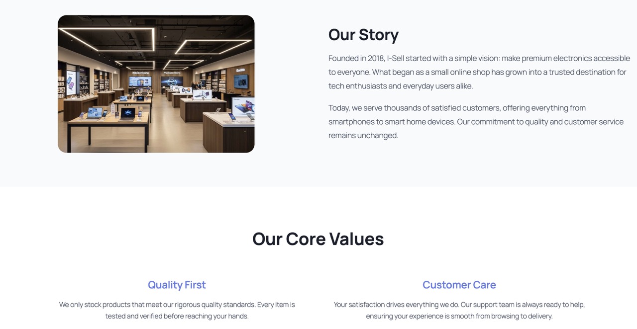 About Page Prompt for WordPress AI Builder Template - WP AI Builder